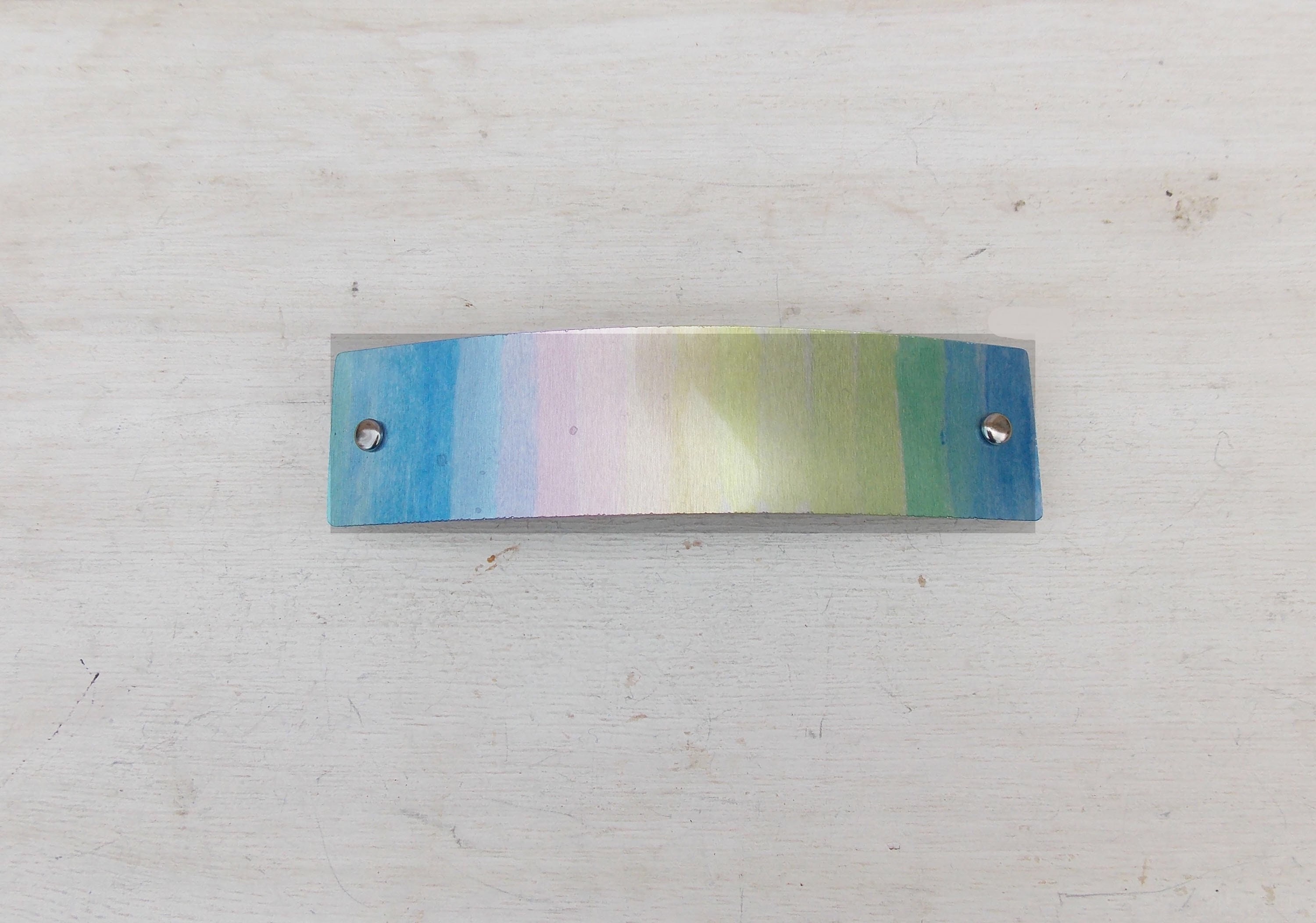 Rainbow barrette French barrette pastel barrette rainbow | Etsy