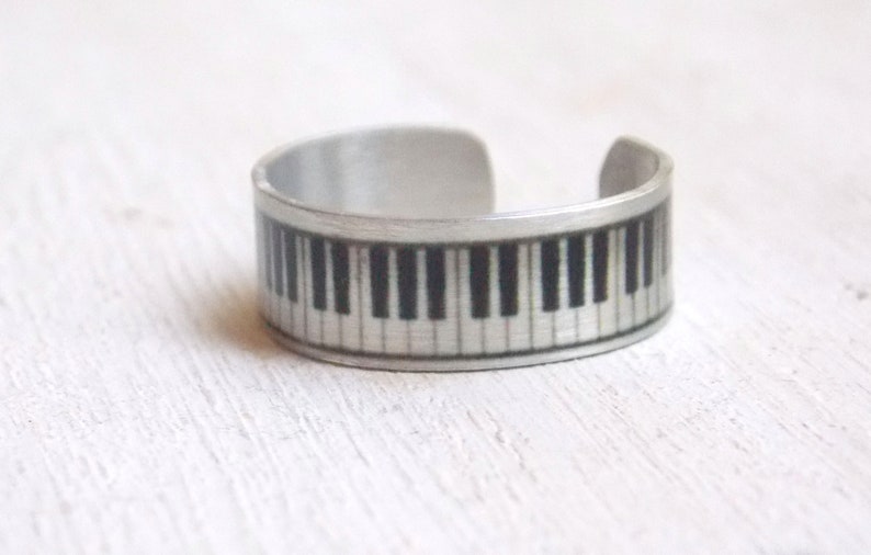Piano Ring Keyboard Ring Silver Piano Ring Music Ring - Etsy