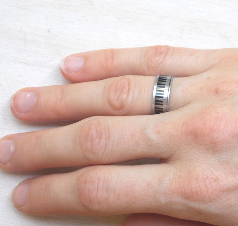 Piano Ring Keyboard Ring Silver Piano Ring Music Ring - Etsy