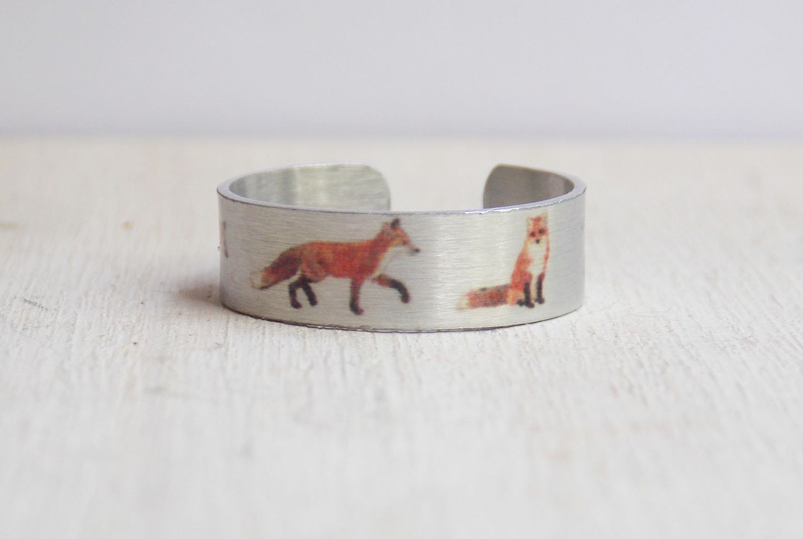 Fox Ring Red Fox Silver Fox Wildlife Jewelry Adjustable - Etsy