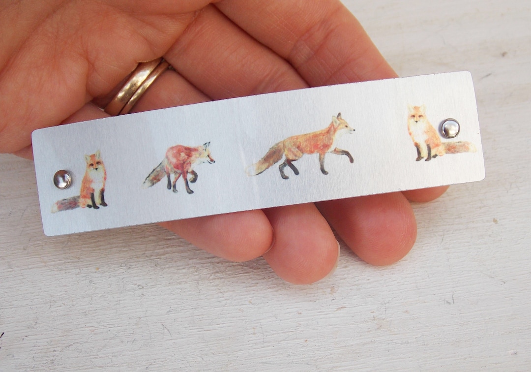 Fox Barrette, French Barrette, Foxes, Fox Hair Clip, Thick Hair, Thin ...