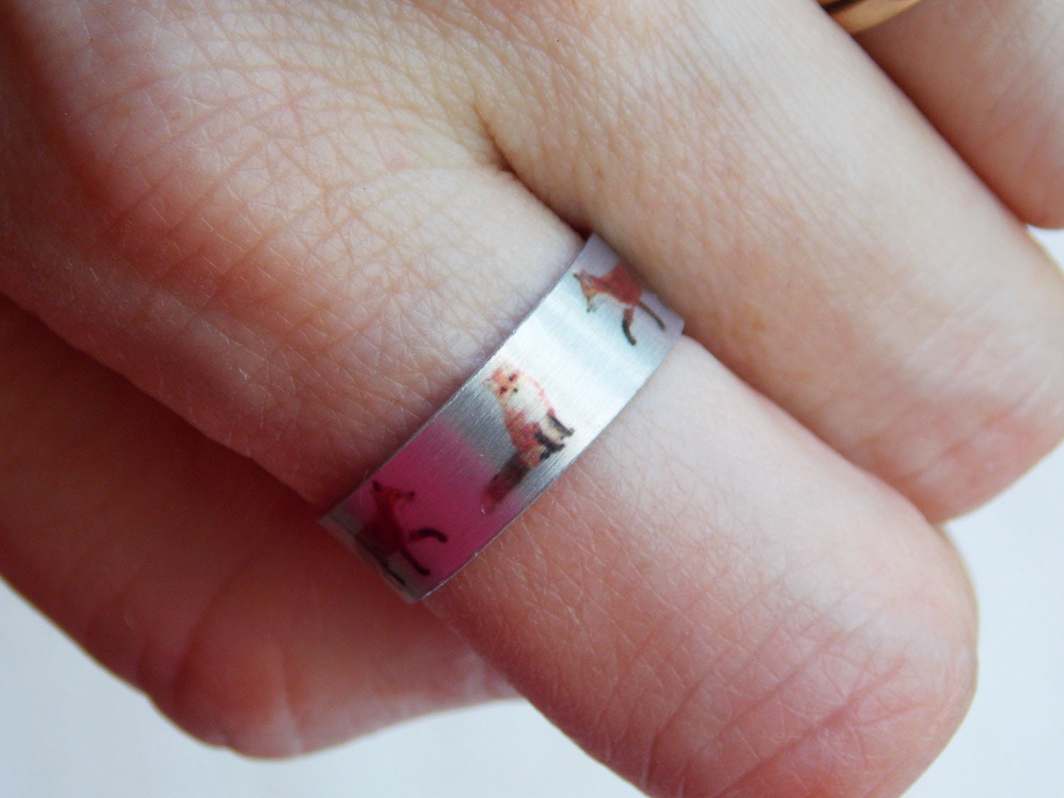 Fox Ring Red Fox Silver Fox Wildlife Jewelry Adjustable - Etsy