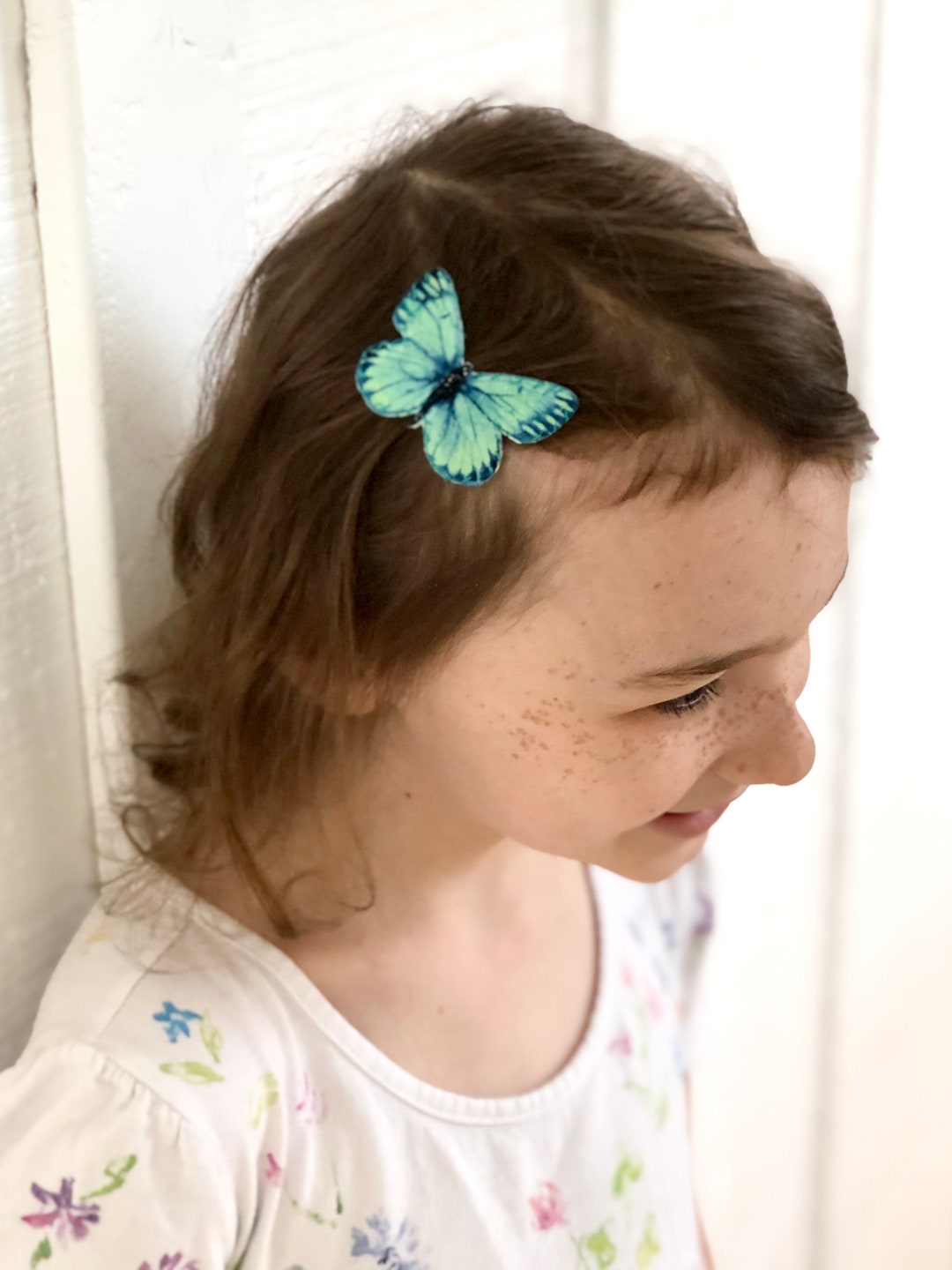 Green Butterfly Snap Clip Hair Clip, for Thick or Fine Thin Hair ...