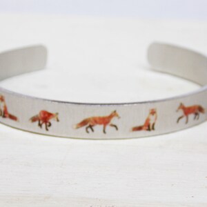 Fox Bracelet, Fox Cuff, Red Fox, Silver Fox, Wildlife Jewelry, Foxes ...