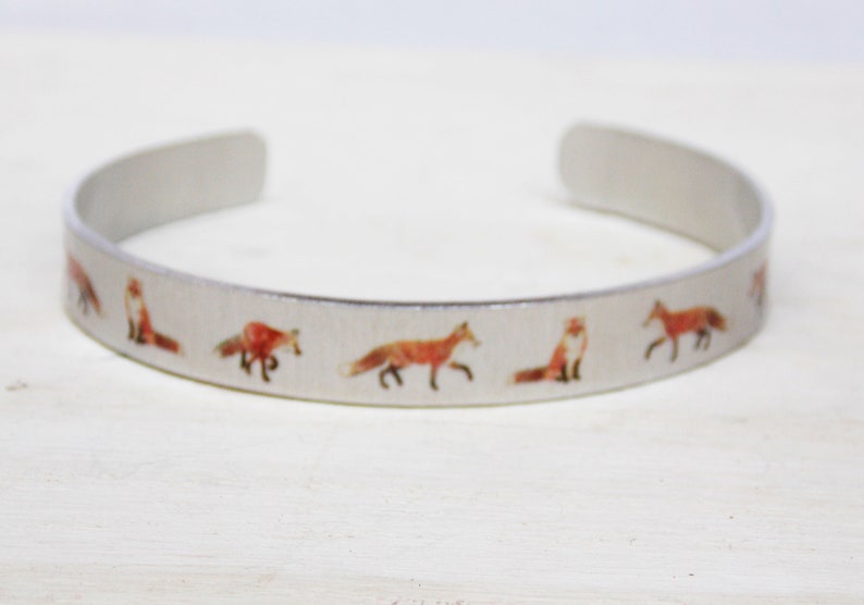 Fox Bracelet, Fox Cuff, Red Fox, Silver Fox, Wildlife Jewelry, Foxes ...