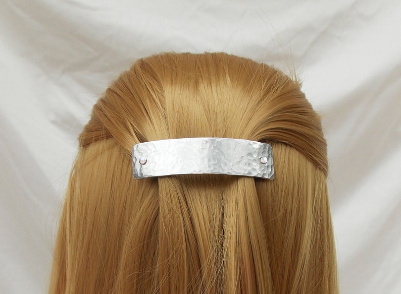 Hammered Barrette, French Barrette, Hammered Copper Barrette, Hammered ...