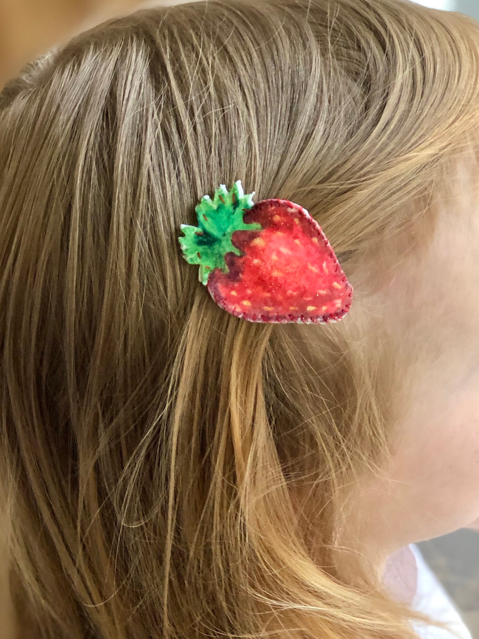 Strawberry Snap Clip Barrette Strawberry Hair Clip for | Etsy