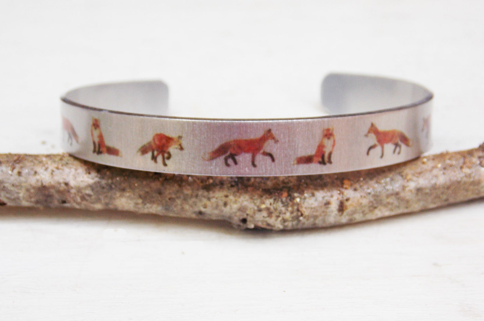 Fox Bracelet, Fox Cuff, Red Fox, Silver Fox, Wildlife Jewelry, Foxes ...