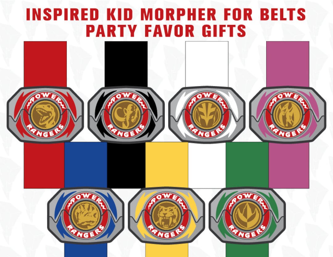 Heroes Rangers Inspired MORPHER for BELT - Party Favor Gift - Letter ...