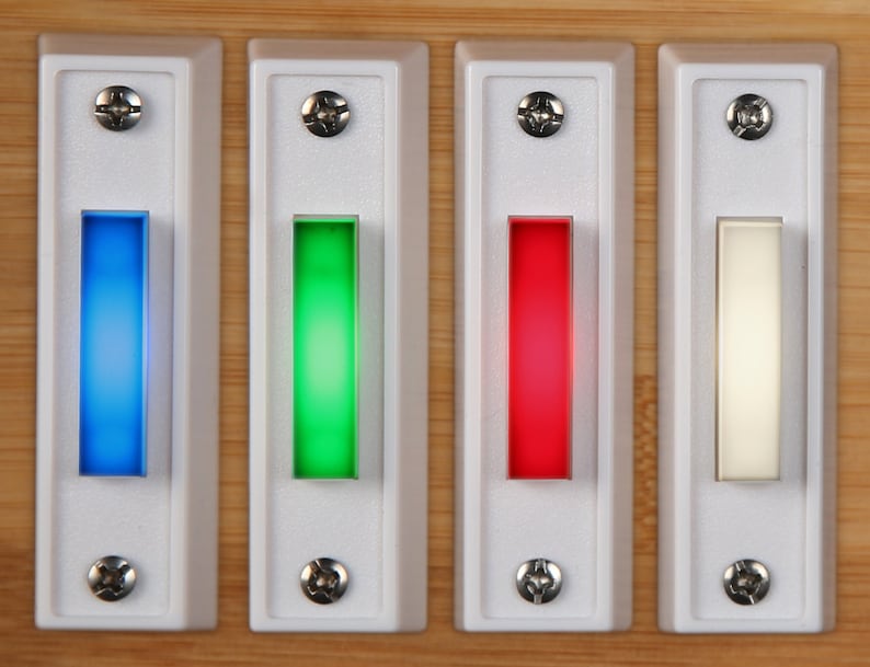 LED DOORBELL BUTTON - White - Blue - Green - Red - Etsy