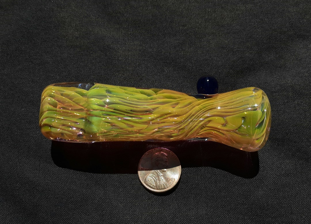 Inside Out, Color Changing, Borosilicate Glass Chillum With a Flattened ...