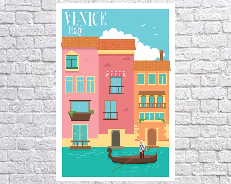 Cute and Colourful Travel Posters Print Set Art Download - Etsy