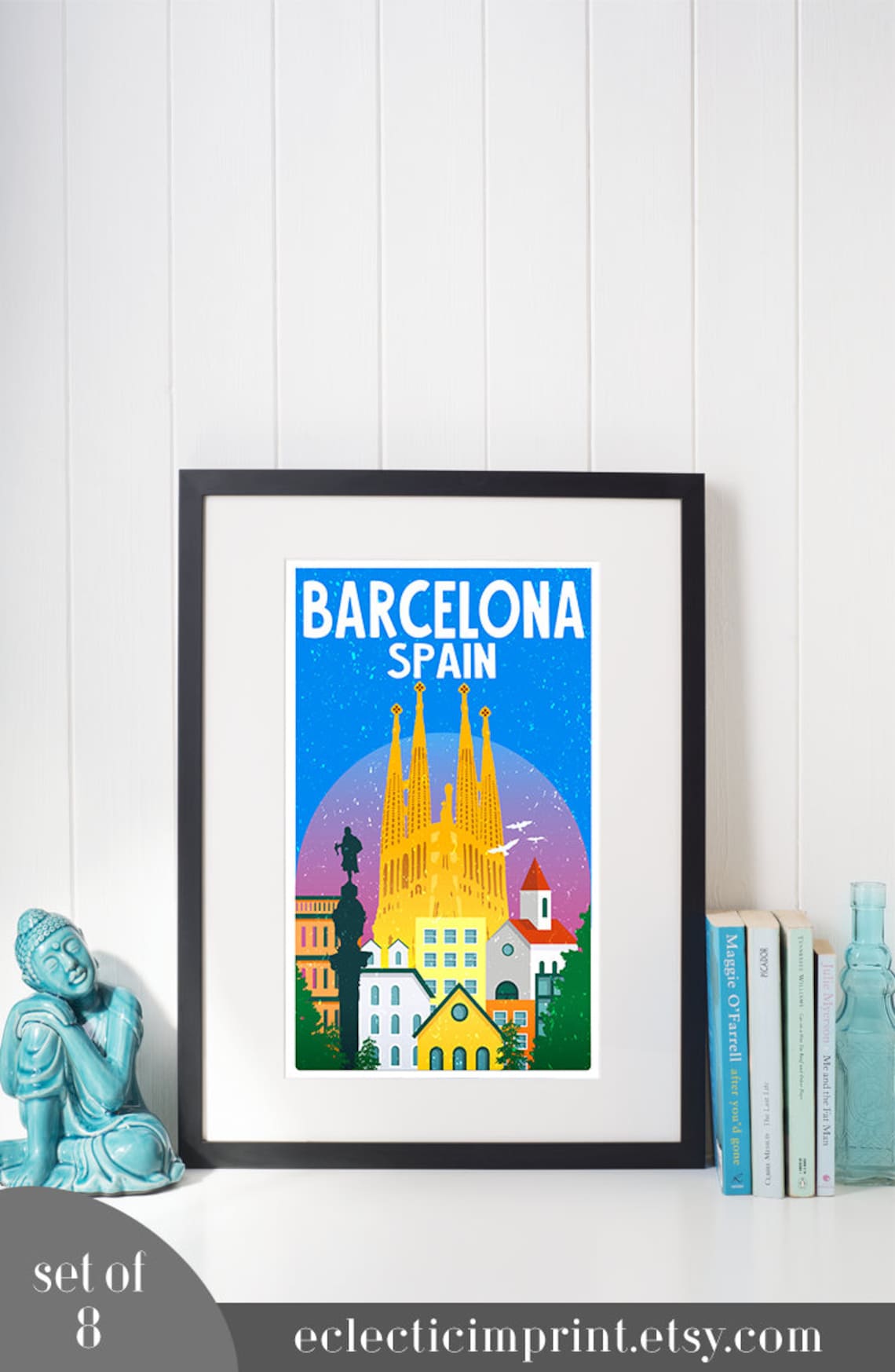 Bright Travel Posters, Poster Set, Art Download, Digital Prints ...
