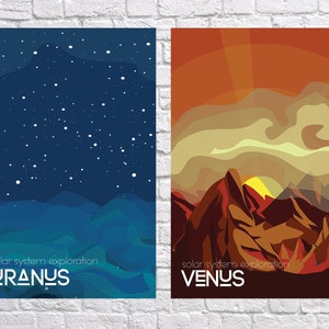 Space Travel Posters, Poster Set, Planet Travel Posters, Printable ...