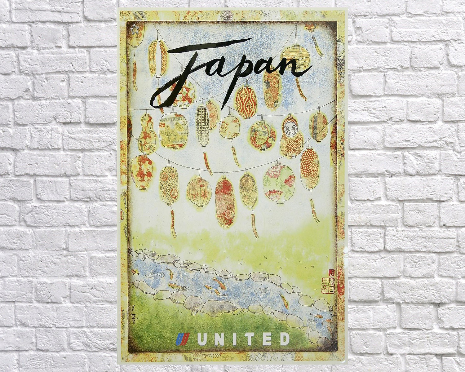 Vintage United Airlines Travel Posters Travel Poster Set Art | Etsy