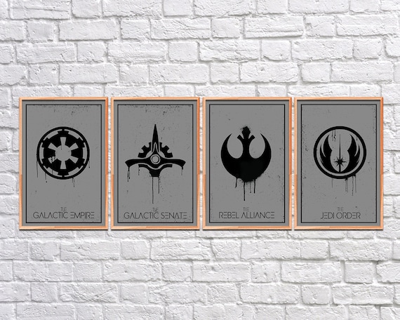 Star Wars Emblems Star Wars Posters Printable Poster Set | Etsy