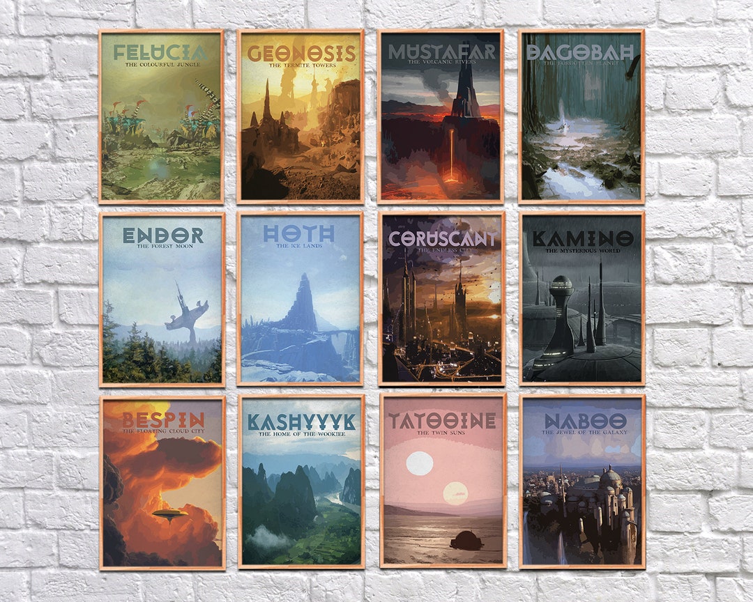 Star Wars Travel Poster Set. Digital Instant Download Printable Art - Etsy