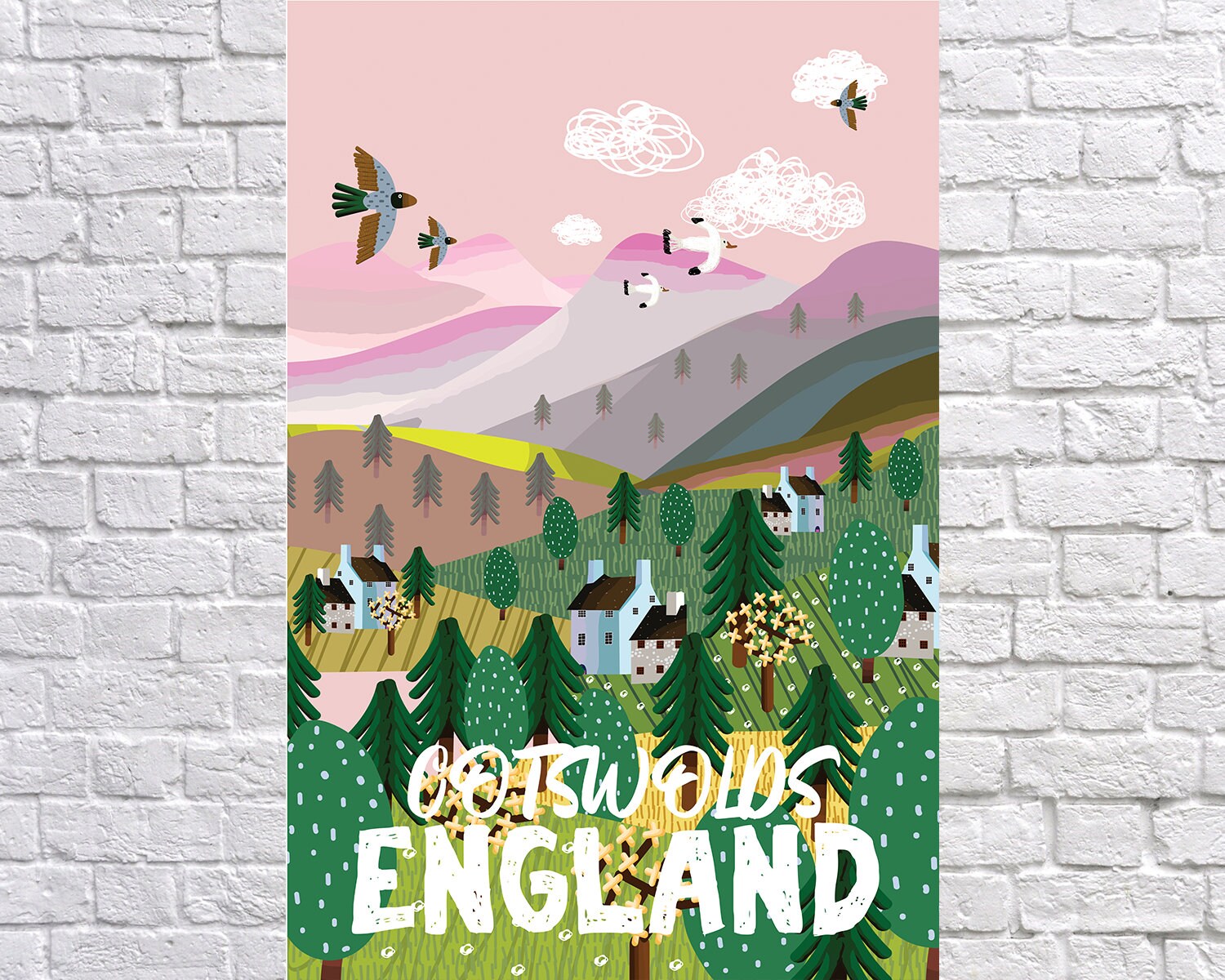 Fun Illustrated Travel Posters Poster Set Art Downloads - Etsy UK