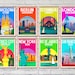 Bright Travel Posters, Poster Set, Art Download, Digital Prints ...
