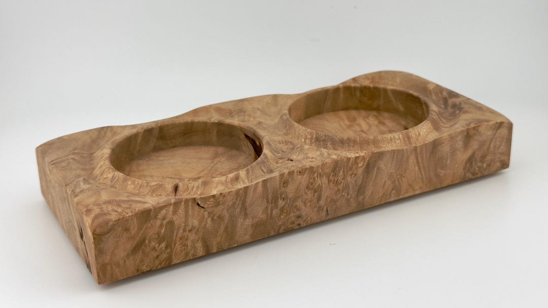 Salt and Pepper Mill Tray Maple Burl - Etsy