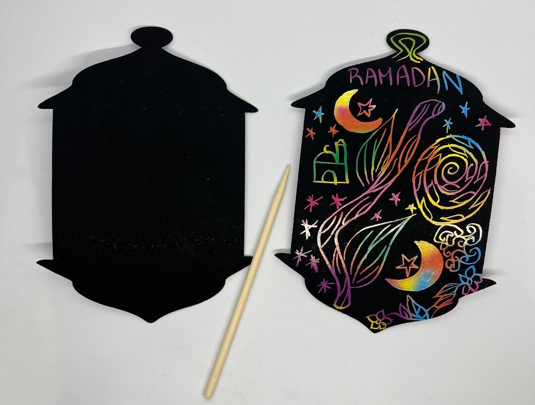 Ramadan Kids Craft, Scratch Art, Ramadan Scratch Art, Eid Scratch Art ...
