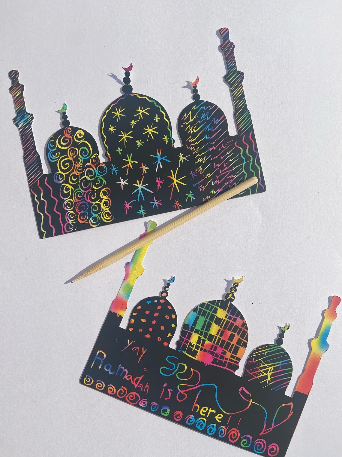 Masjid Scratch Art Mosque Scratch Art Craft Ramadan Kids - Etsy UK