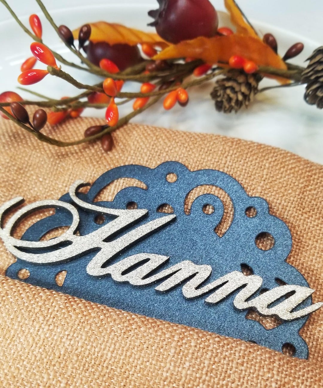 3D Wooden Place Tags, Custom Dinner Party Name Card, Wedding Name Plate ...