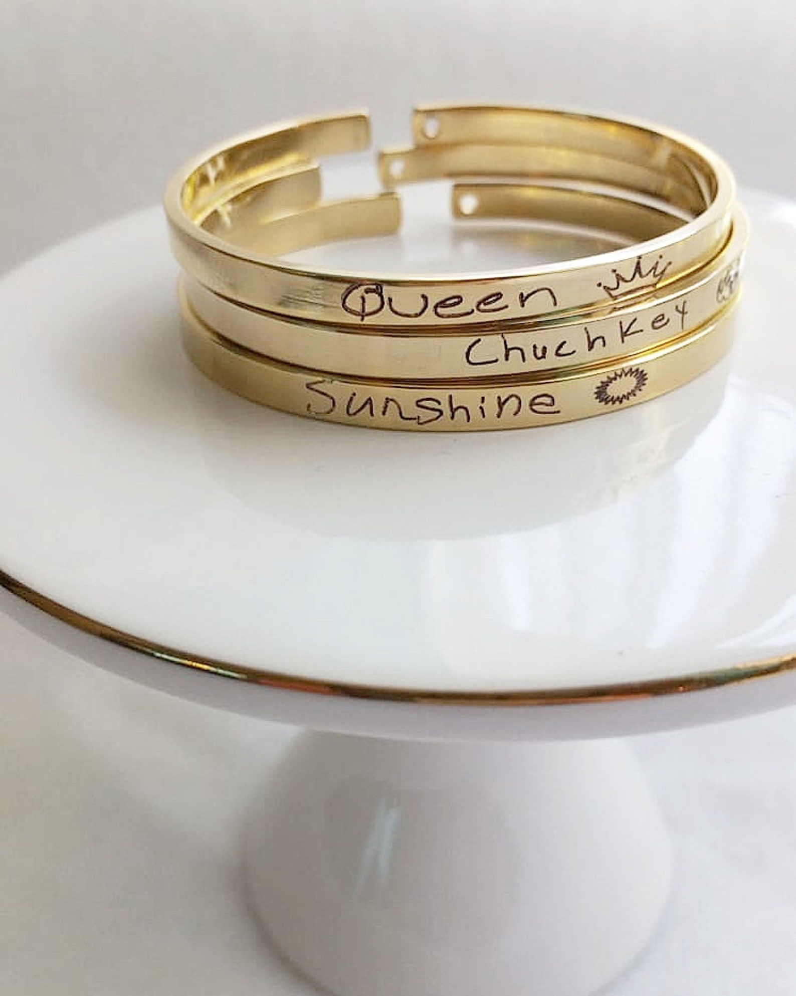 Actual Handwriting Cuff, Custom Handwritten Bracelet, Personalized ...