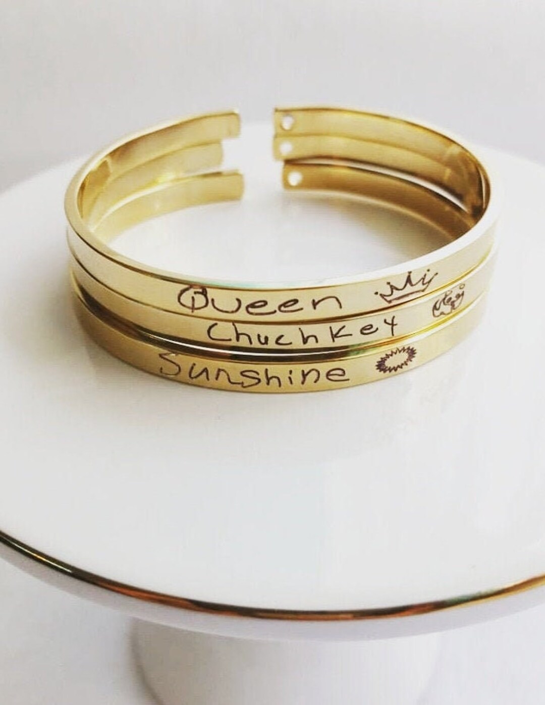 Actual Handwriting Cuff, Custom Handwritten Bracelet, Personalized ...