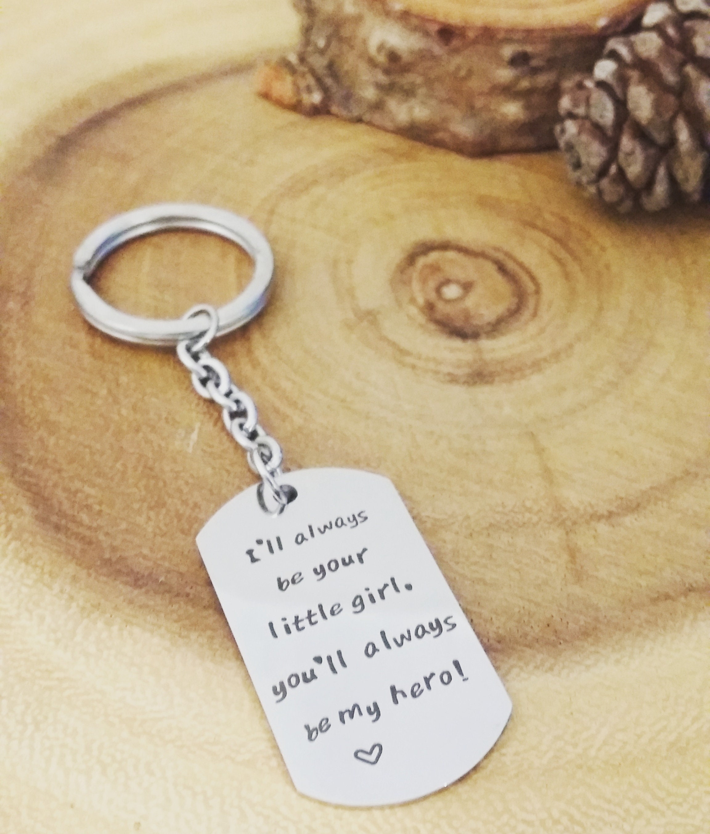 Mothers Day Gift, Engraved Message Key Chain, Silver Words Charm, Key ...