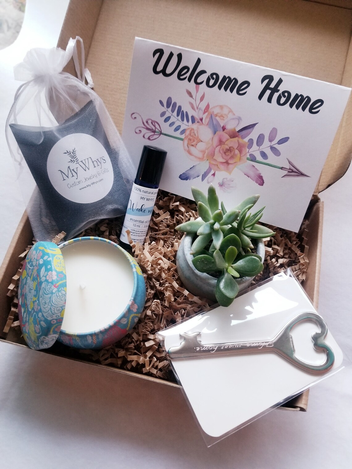 New Home Gift Box, Send a Gift, Housewarming Gift Set, Live Succulent ...