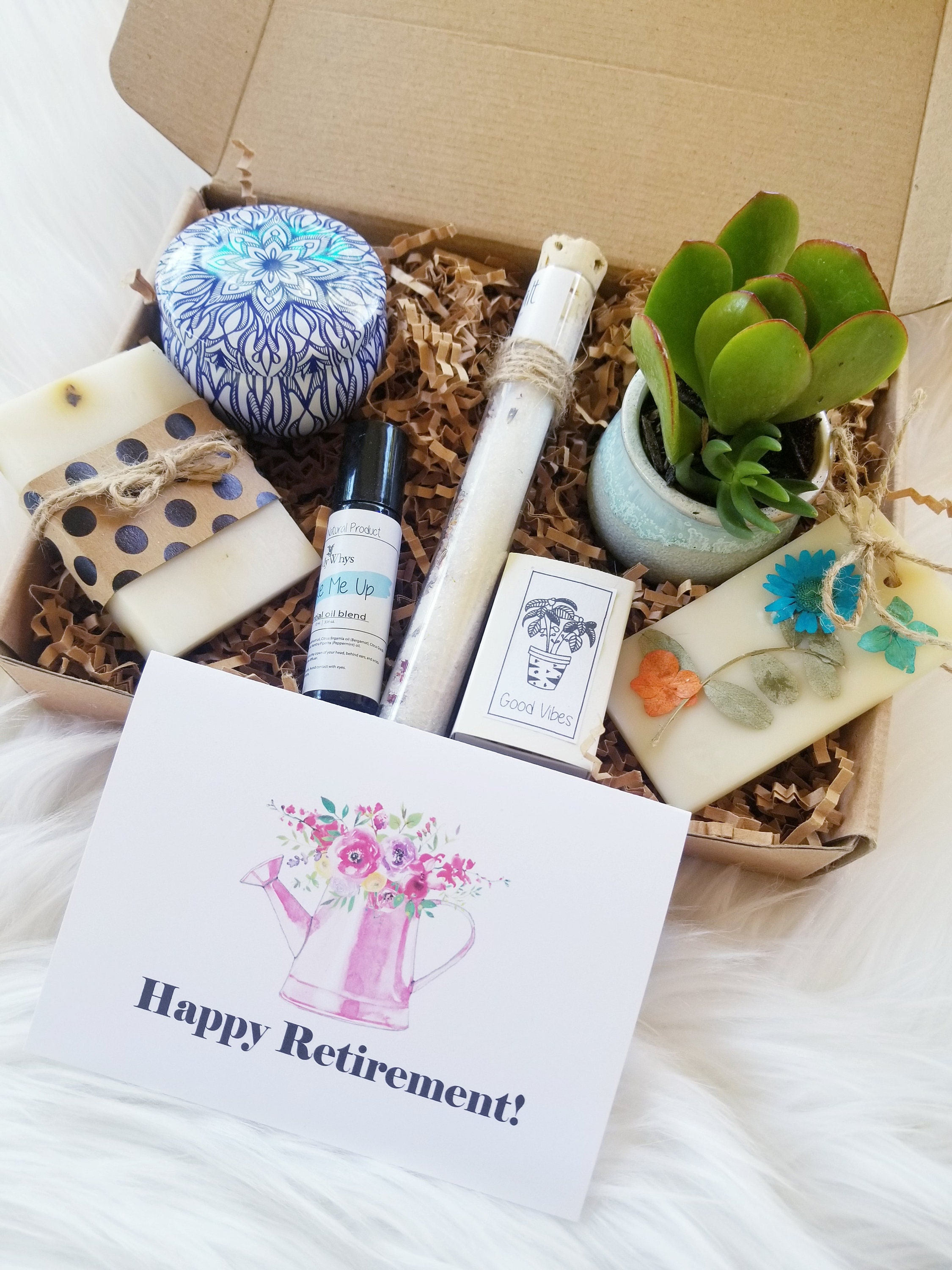 Happy Retirement care package Retirement gift basket spa | Etsy