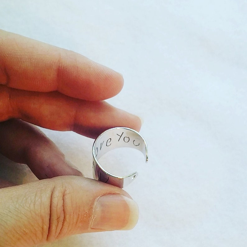 Actual handwriting ring custom handwritten ring engraved | Etsy