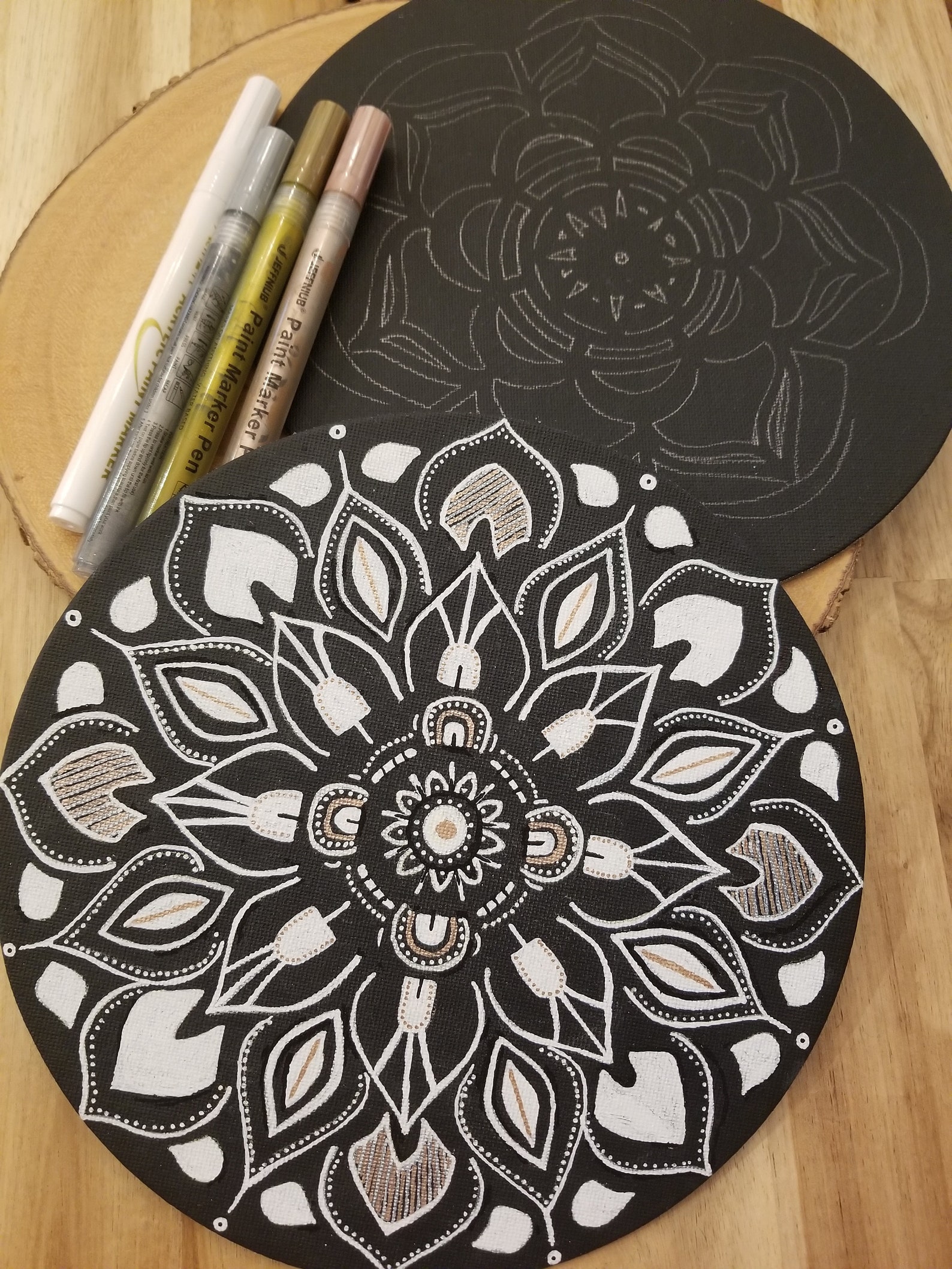 Paint Your Own Mandala, Paint and Sip Kit, Relaxation DIY Mandala ...