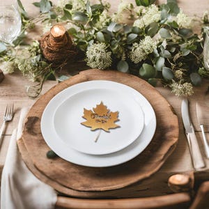 Thankful for You Place Card, Thanksgiving Decor Name Tags, Custom Fall ...