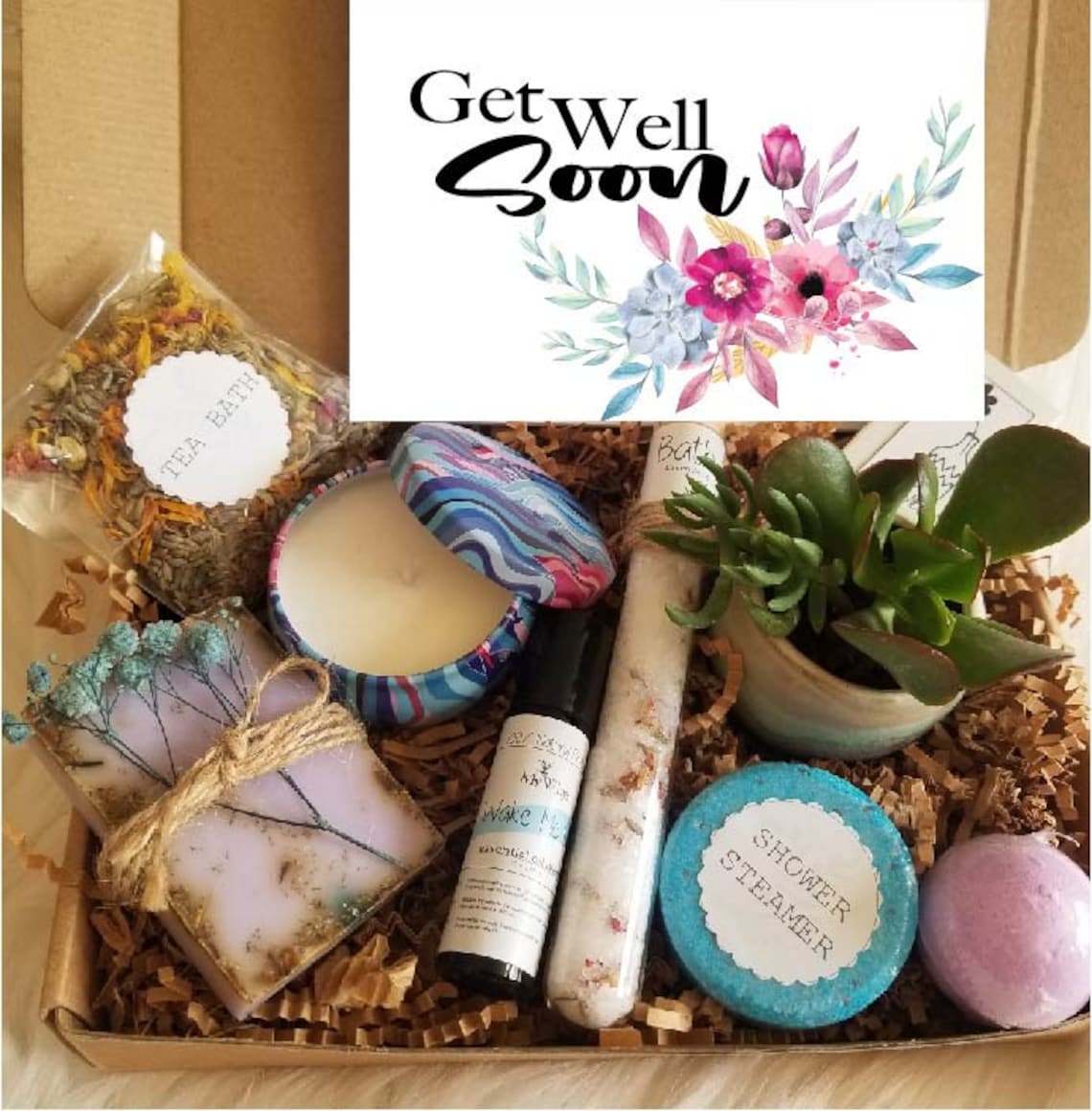 Get Well Gift Set Feel Good Basket Send a Gift Pre Filled - Etsy