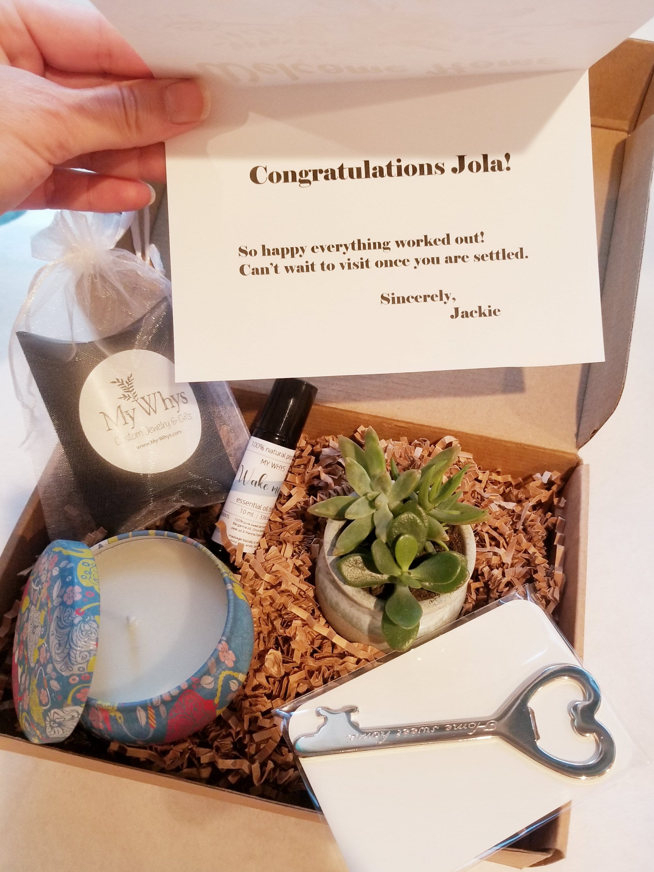New Home Gift Box, Send a Gift, Housewarming Gift Set, Live Succulent ...