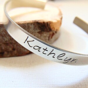 Coordinates Cuff Bracelet, Custom Location Bangle, GPS Cuff Engraved ...