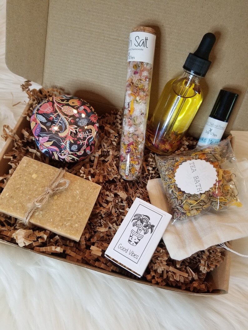 All Natural Spa Bundle, Spa Gift Box, Thinking of You Care Package ...