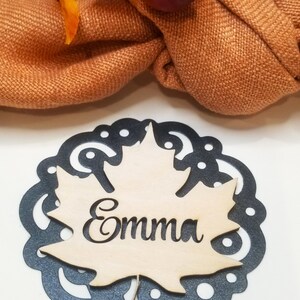 Custom Dinner Party Place Card, Thanksgiving Decor Name Tags, Fall ...