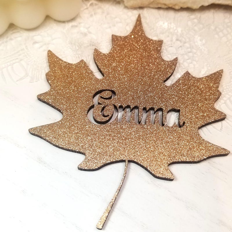Leaf Name Card - Etsy