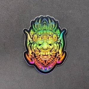 Indonesian Barong Holographic Vinyl Stickers. 3" X 2". - Etsy