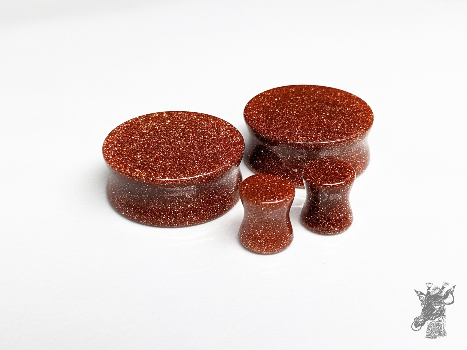 Glass Plugs Gauges Goldstone Glass Plugs Double Flare Body - Etsy