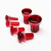 Glass Plugs Gauges Dark Rose/red Glass Plugs Single Flare Body Jewelry ...