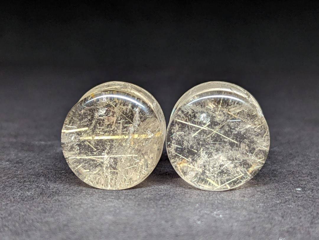 Rutilated Quartz Plugs