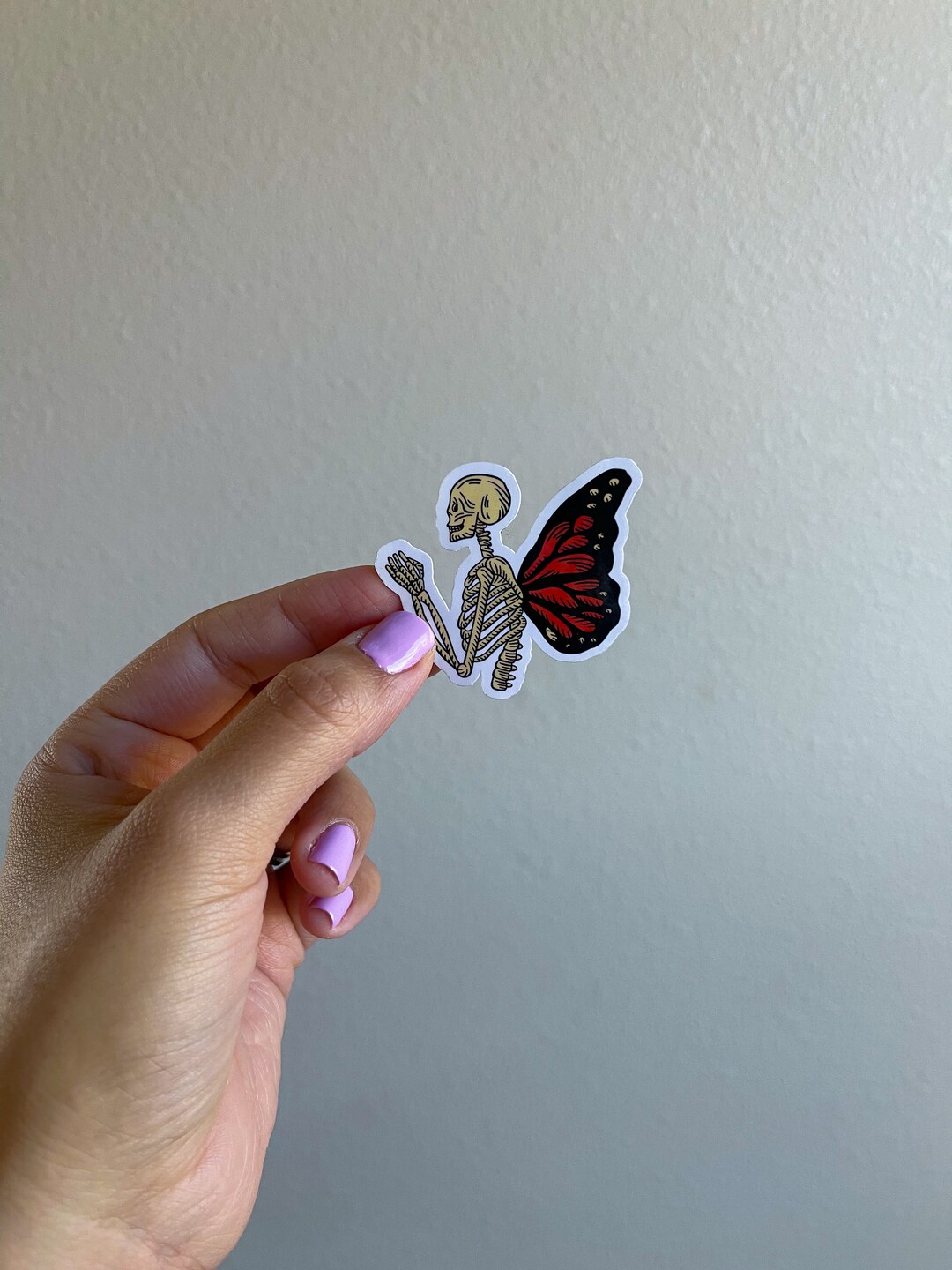 Praying Skeleton Sticker - Etsy