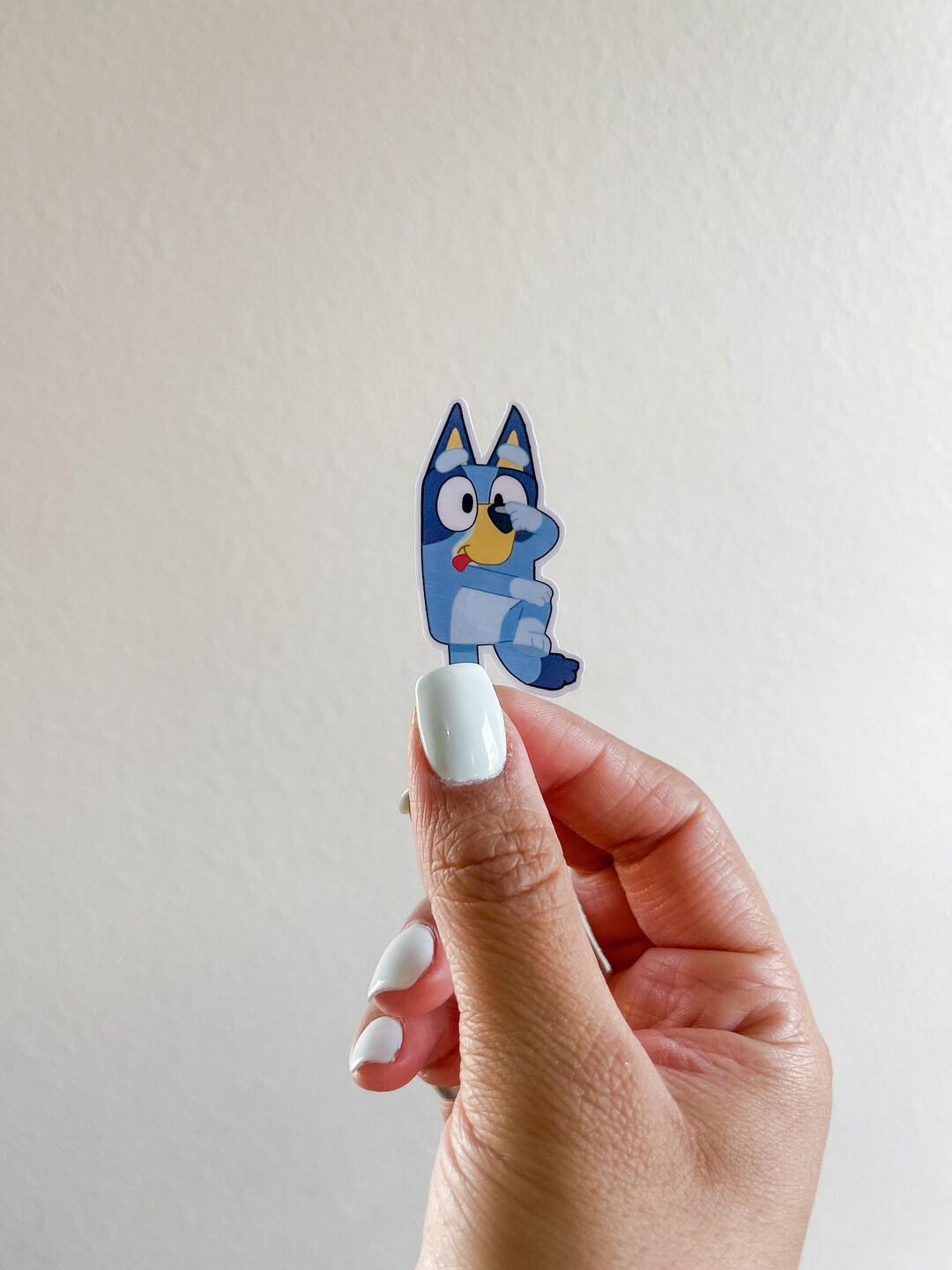 Silly Blue Dog Sticker - Etsy