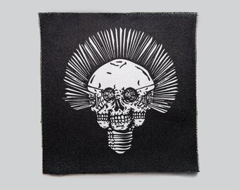 Happy Face, Emote Fabric, Goth, Punk, Patches, Patch, Sew on Patch ...