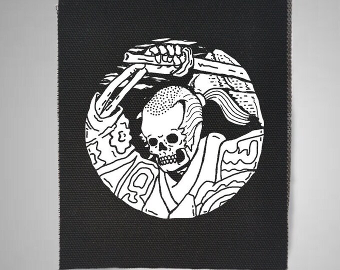 The Demon Slayer Floral Samurai Patch, Japanese Cloth Art Gift, Punk ...