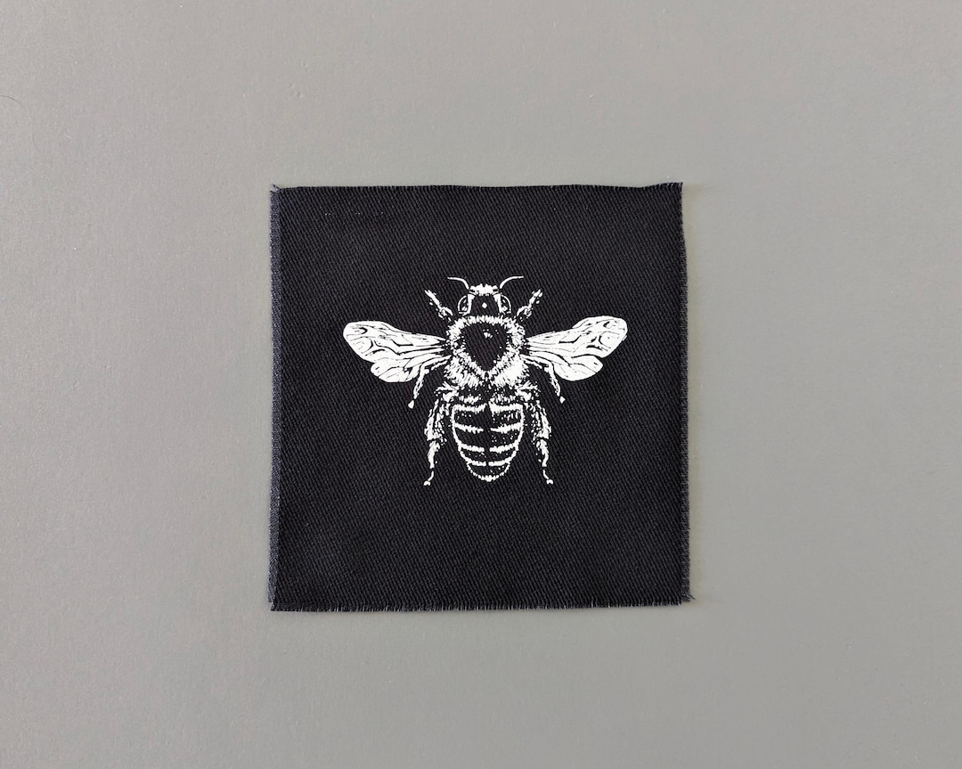 Bee Patch Sew on for Clothes, Silkscreen Bug Illustration on Fabric ...